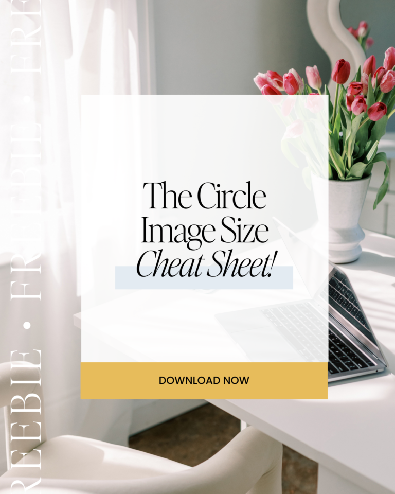 The Circle Image Size Cheat Sheet! | Your Community Strategist